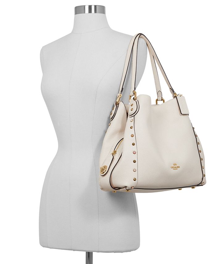 COACH Edie 31 in Pebble Leather Shoulder Bag - Macy's