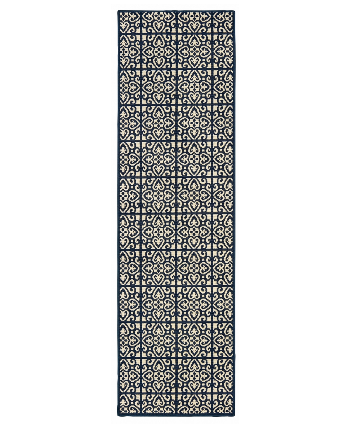 Click here for Oriental Weavers Marina 5927B Ivory/Navy 23 x 76 I... prices