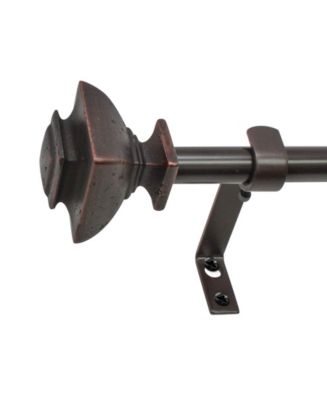 Decopolitan Montevilla 5/8-Inch Square Telescoping Curtain Rod Set, 26 ...