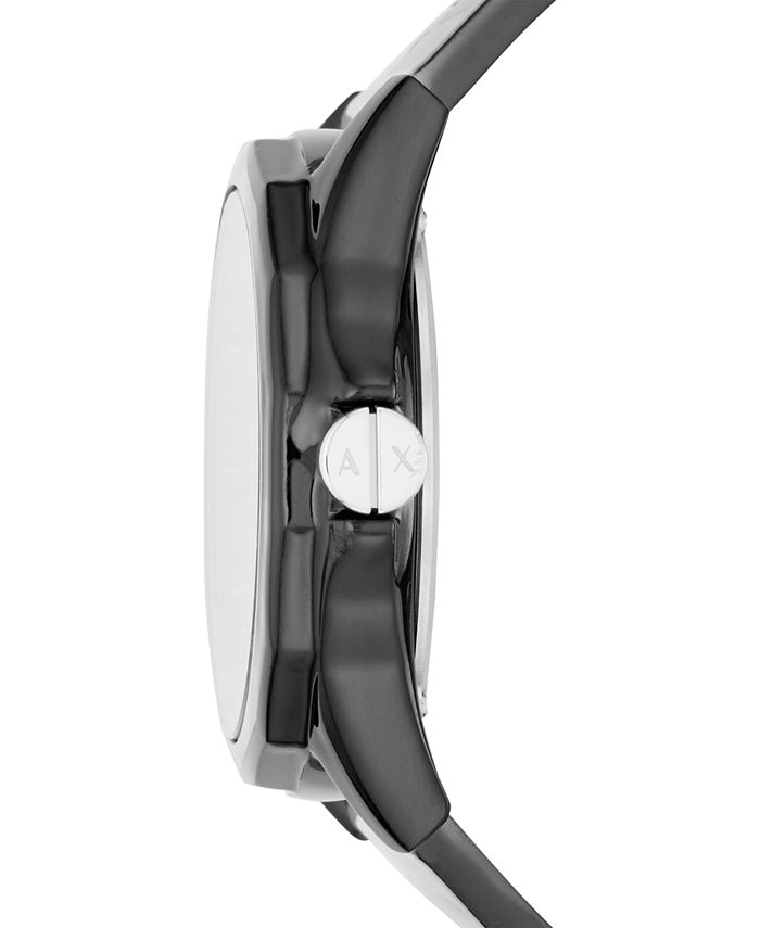 A|X Armani Exchange Men's Drexler Black Polyurethane Strap Watch 44mm ...
