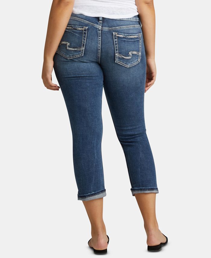 Silver Jeans Co. Elyse Ripped Capri Jeans - Macy's