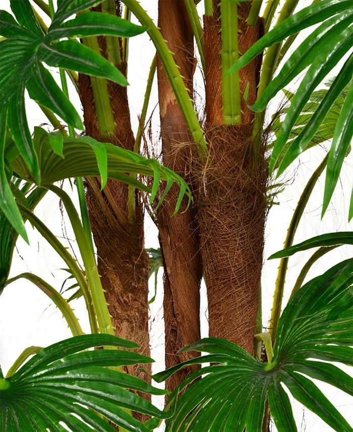 Vintage Home Artificial Faux Real Touch 75" Tall Fan Palm Tree With ...