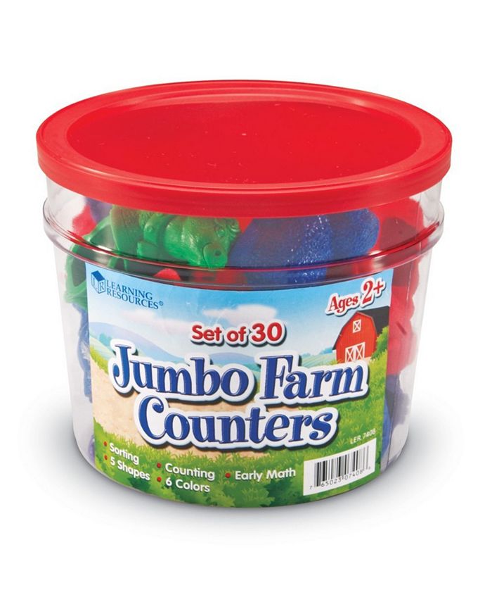 Learning Resources Jumbo Farm Counters Set 30 Pieces - Macy's