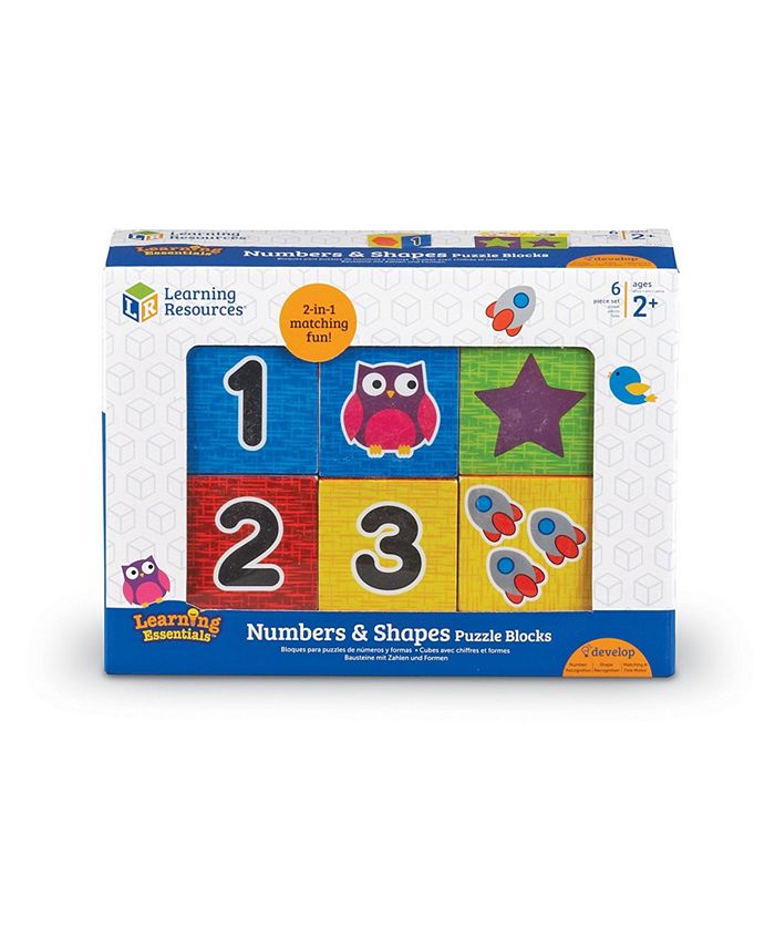 Learning Resources Numbers and Shapes Puzzle Blocks Set of 6 - Macy's