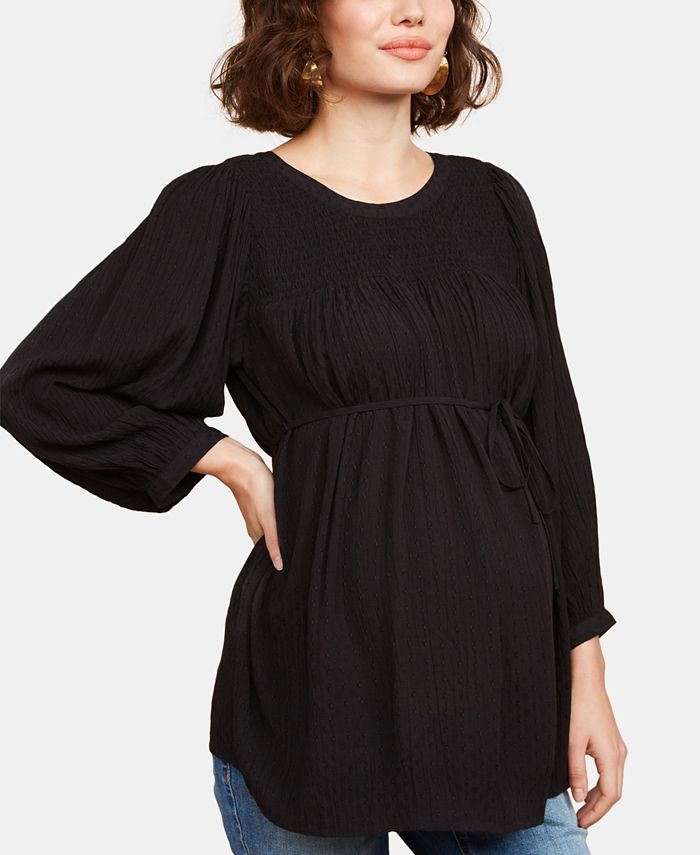 Motherhood Maternity Smocked Blouse - Macy's