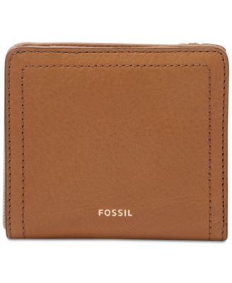 Fossil Logan Small Leather Bifold RFID Wallet - Macy's