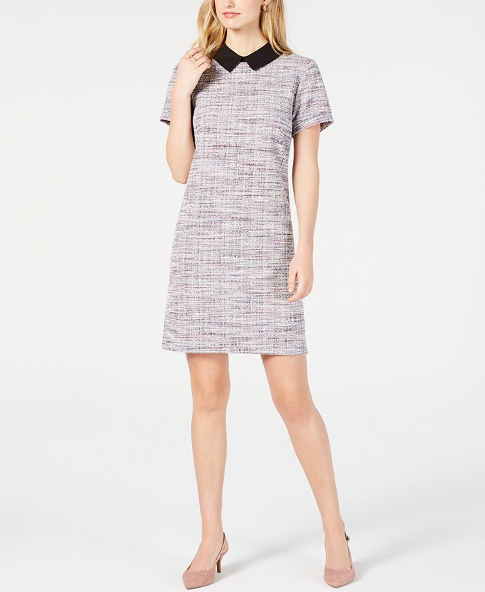 Maison Jules Metallic Bouclé Shift Dress, Created for Macy's - Macy's