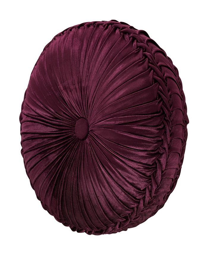J Queen New York J Queen Amethyst Tufted Round Decorative Pillow - Macy's