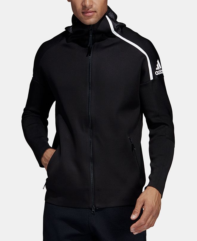 adidas Men's ZNE Hybrid Zip Hoodie & Reviews - Hoodies & Sweatshirts ...