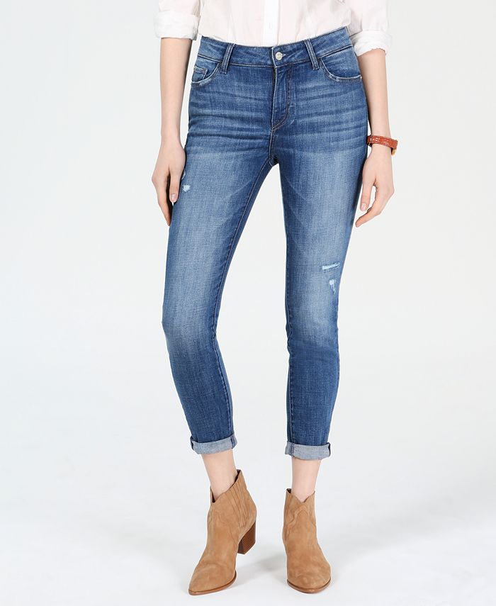 M1858 Kristen Cuffed Ripped Jeans - Macy's