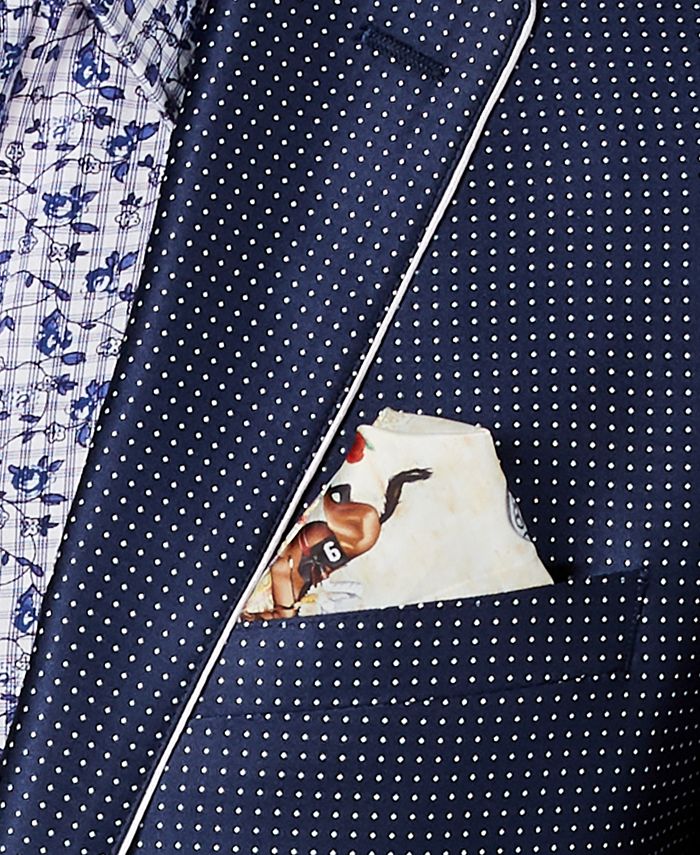 Tallia Men's Slim-Fit Dot-Print Dinner Jacket - Macy's