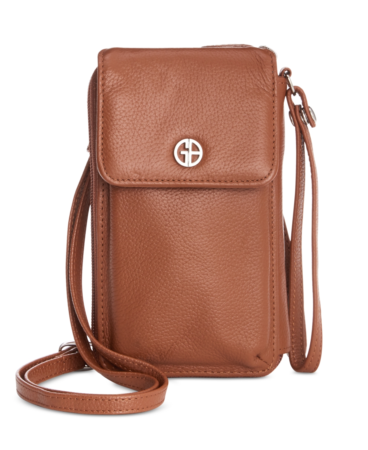 Click here for Giani Bernini Softy Leather Tech Crossbody Wallet... prices
