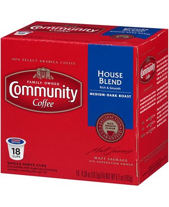 Community Coffee House Blend Medium-Dark Roast Single Serve Pods ...