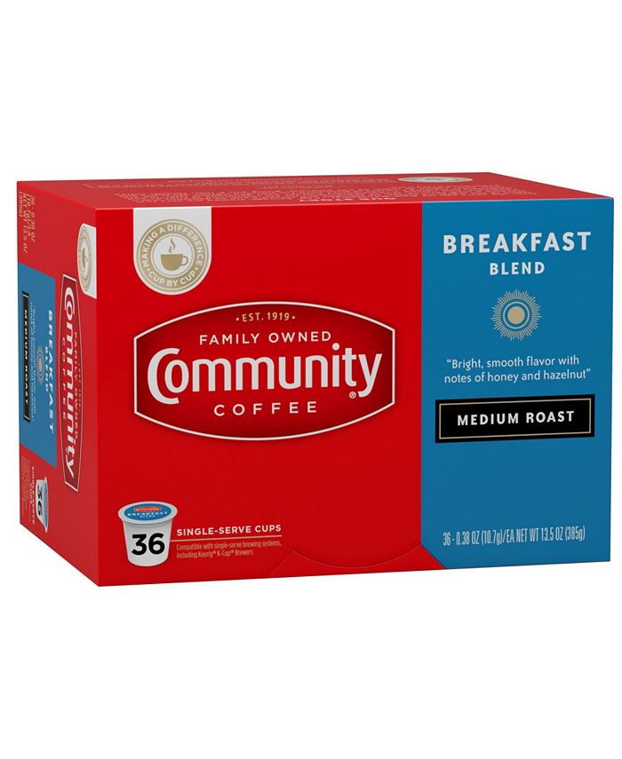 Community Coffee Breakfast Blend Medium Roast Single Serve Pods, Keurig ...