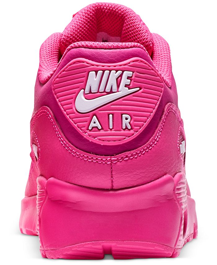 Nike Girls' Air Max 90 Leather Running Sneakers from Finish Line - Macy's
