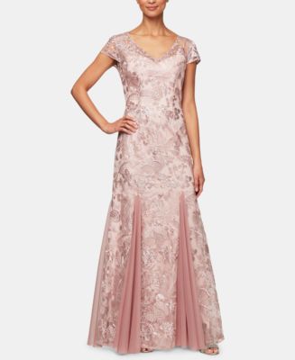 Alex Evenings Petite Embroidered Gown - Macy's