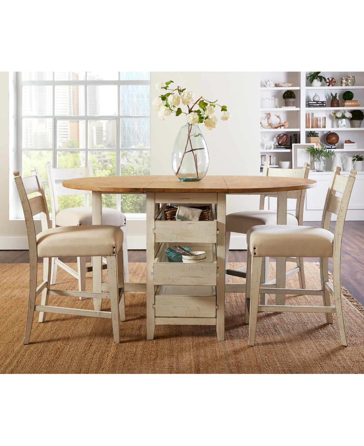 Trisha Yearwood Home Coming Home Drop Leaf Dining Furniture, 5-pc. Set ...