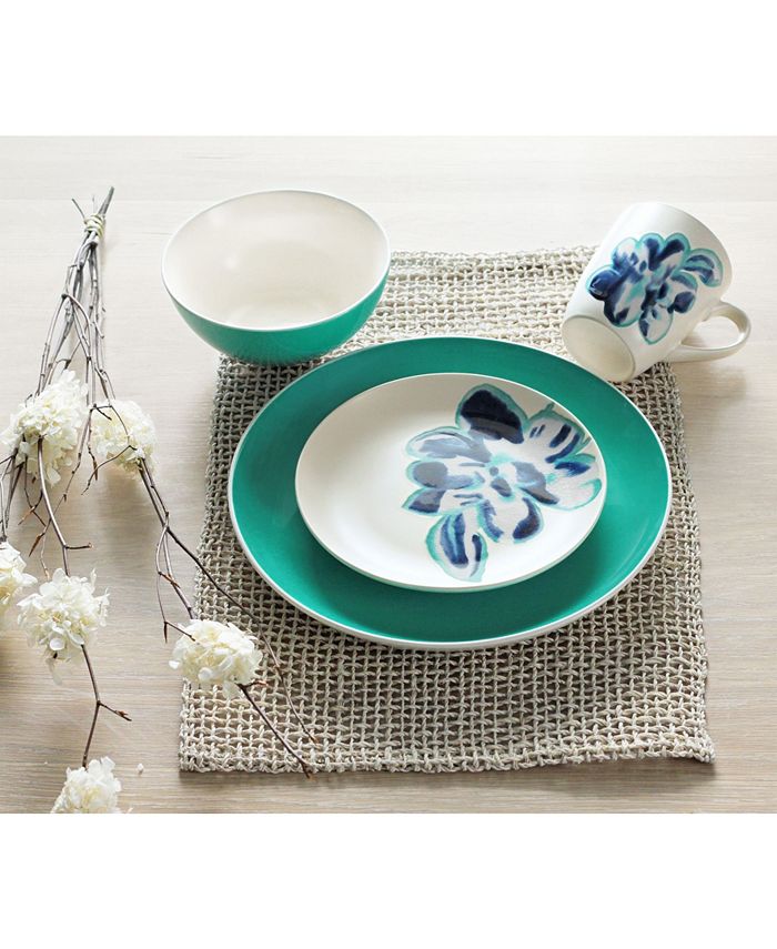 Baum Bloom 16 Piece Dinnerware Set - Macy's