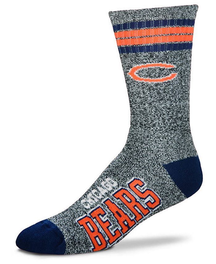 For Bare Feet Chicago Bears Marbled 4 Stripe Deuce Crew Socks - Macy's