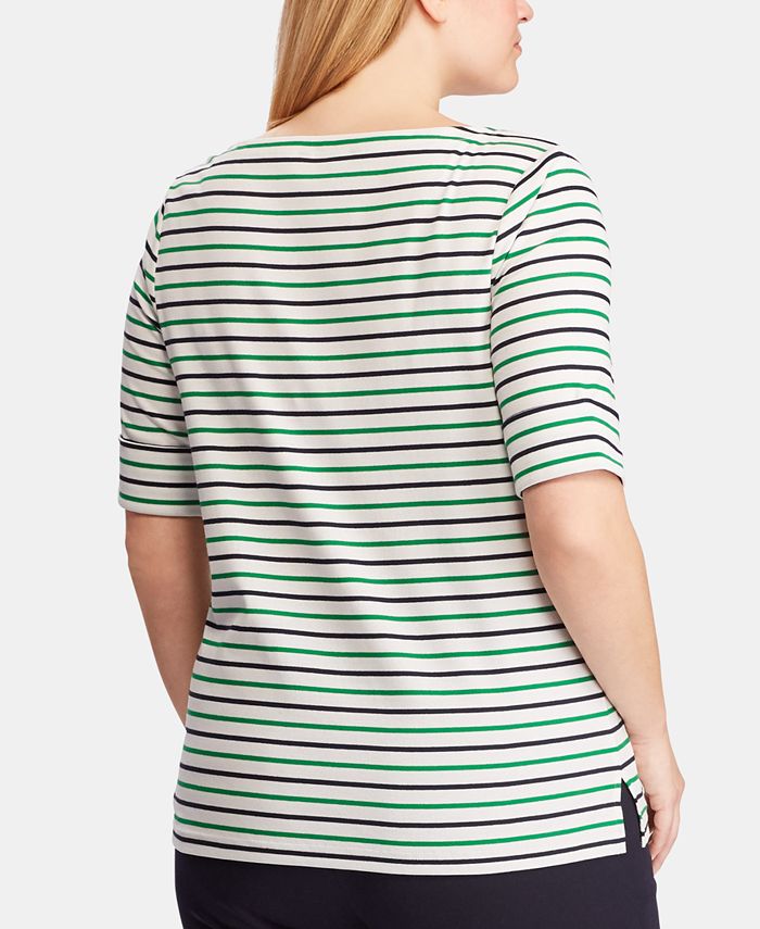 Lauren Ralph Lauren Plus Size Striped Top - Macy's