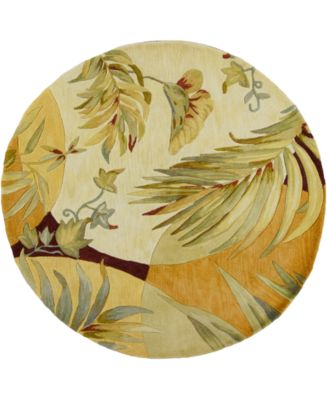 KAS Sparta Breezes 3113 Coral/Ivory 7'6" Round Area Rug - Macy's