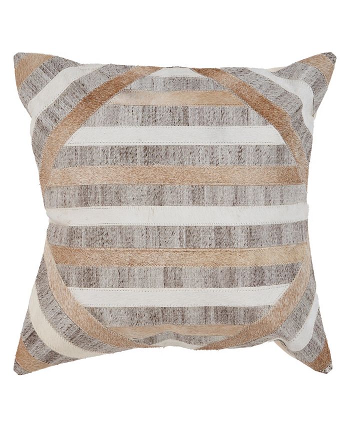 LR Home Textured Natural Throw Pillow - Macy's