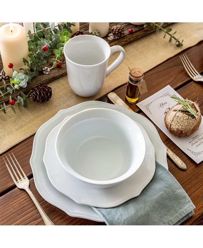 Over and Back Crest 16Pc Dinnerware Set - Macy's