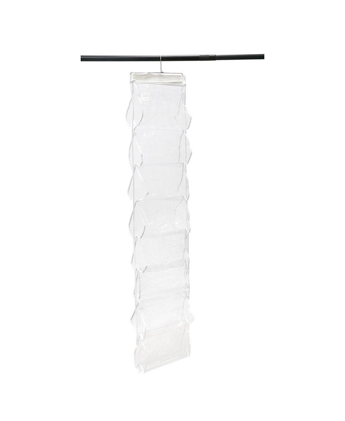 Simplify Crystal Clear 18 Pocket Hanging Shoe Caddy - Macy's