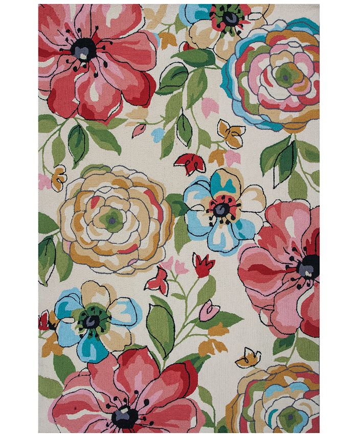Kas Sonesta Floral Splash 2039 Sand 5' x 7'6" Area Rug - Macy's