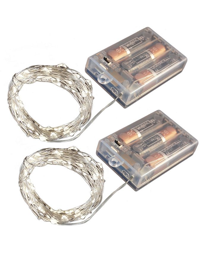 Macy's Lumabase Set of 2, 100 Mini String Lights with Timer - Macy's