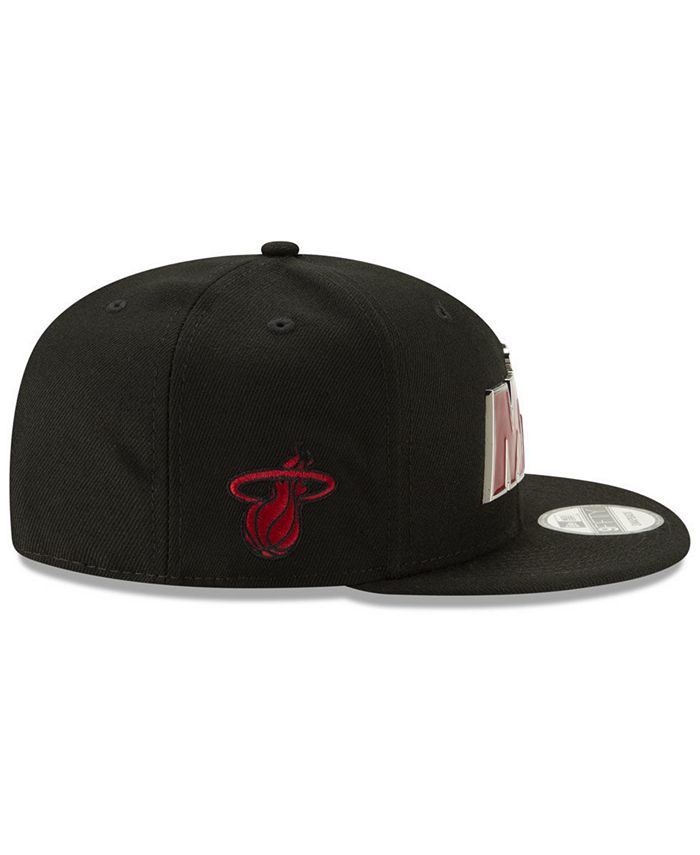 New Era Miami Heat Enamel Script 9FIFTY Snapback Cap - Macy's