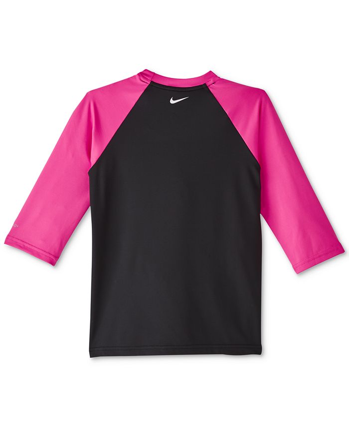 Nike Big Girls Rift 3/4-Sleeve Rash Guard - Macy's