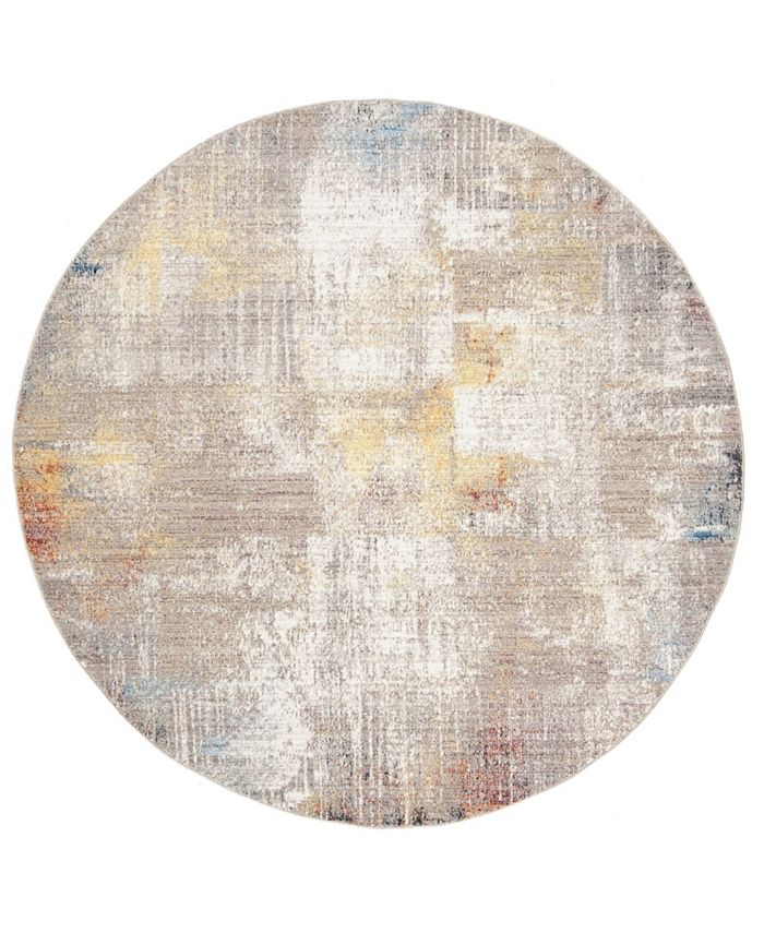 Safavieh Monray Gray and Gold 7' x 7' Round Area Rug - Macy's