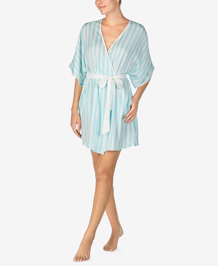 Betsey Johnson Embroidered Wifey Satin Robe - Macy's