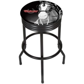 Budweiser Black Ribbed Bar Stool - Macy's