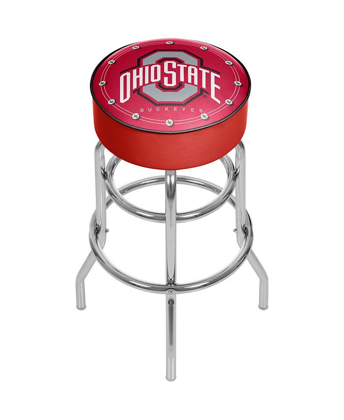 Trademark Global Ohio State University Logo Padded Bar Stool - Brutus ...