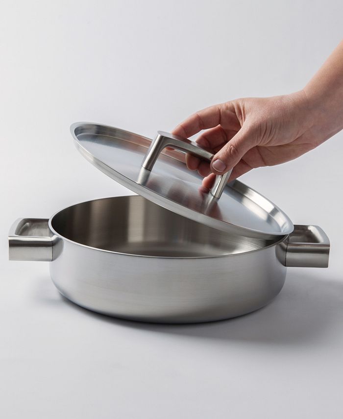 BergHOFF Ron 10" Stainless Steel 5-Ply Covered Deep Skillet - Macy's