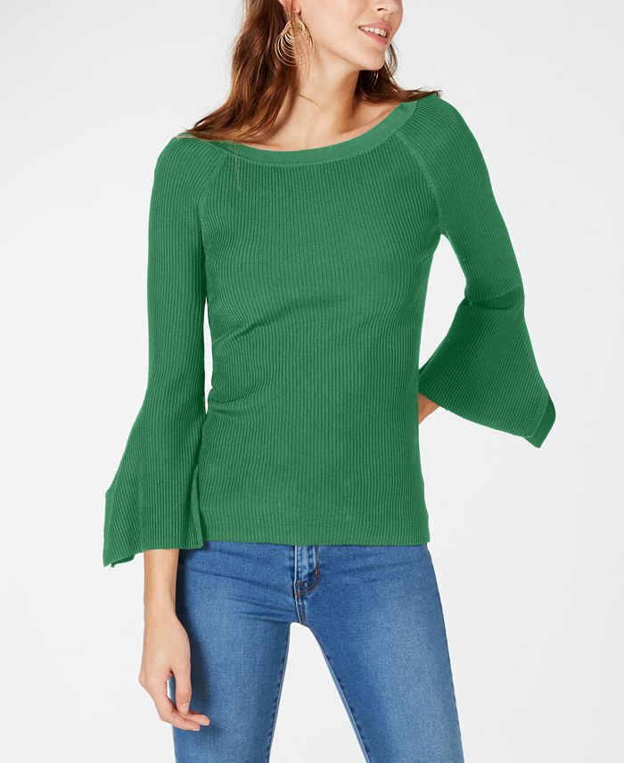 INC International Concepts I.N.C. Flutter-Sleeve Sweater, Created for ...