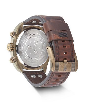 Frye Mens' Moto Engineer Chronograph Whiskey Leather Strap Watch - Macy's