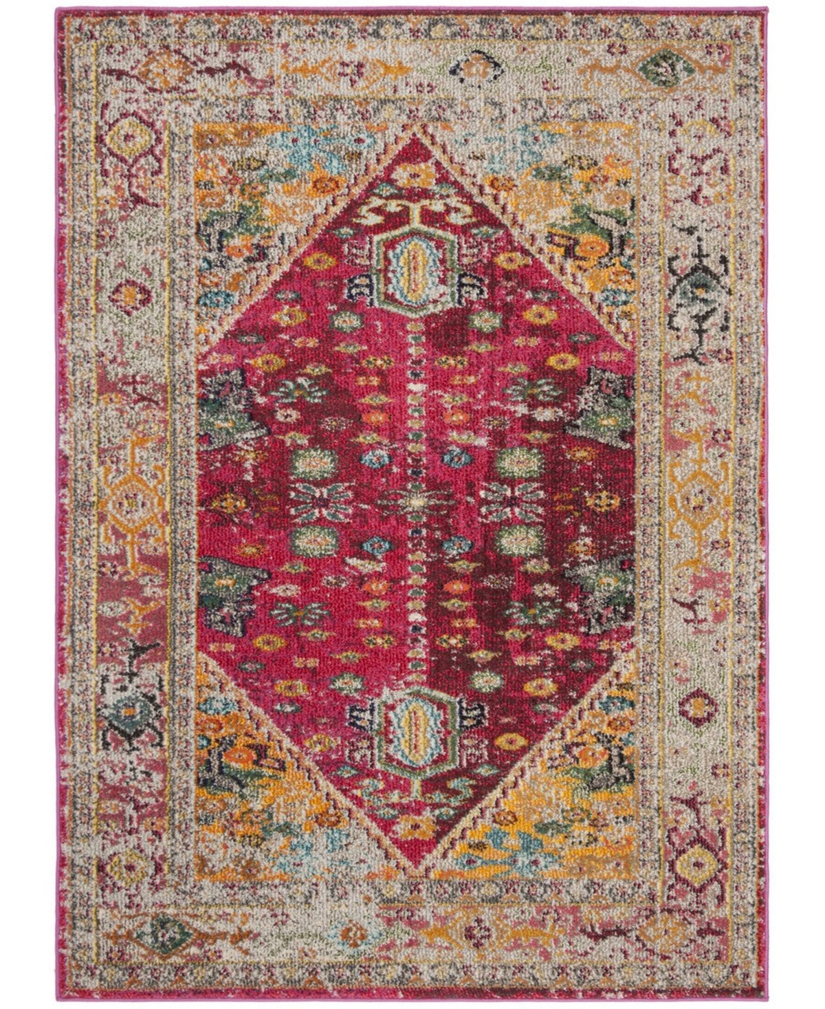 Click here for Safavieh Monaco MNC256 Fuchsia and Light Gray 51 x... prices