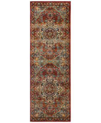 Darnley DAR-14 Rust 2'7" x 8' Runner Area Rug - Macy's