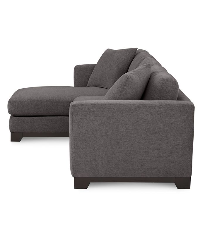 Furniture Elliot II 107" Fabric 2-Pc. Chaise Sleeper Sectional Sofa ...