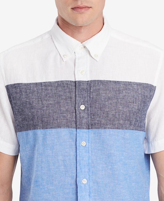 Tommy Hilfiger Men's Colorblocked Shirt, Created for Macy's - Macy's