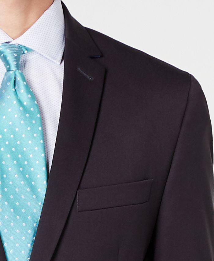 Billy London Men's Slim-Fit Performance Stretch Slate Gray Suit - Macy's