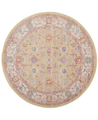 Safavieh Windsor Gold and Lavender 6' x 6' Round Area Rug - Macy's