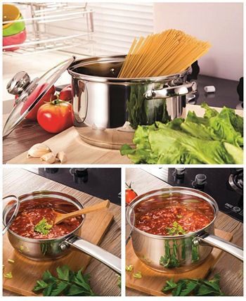 Culinary Edge High Quality 7 Piece Stainless Steel Cookware Set - Macy's