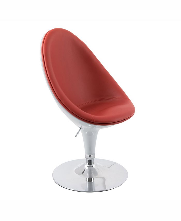 CorLiving Modern Bonded Leather Adjustable Height Ellipse Chair - Macy's
