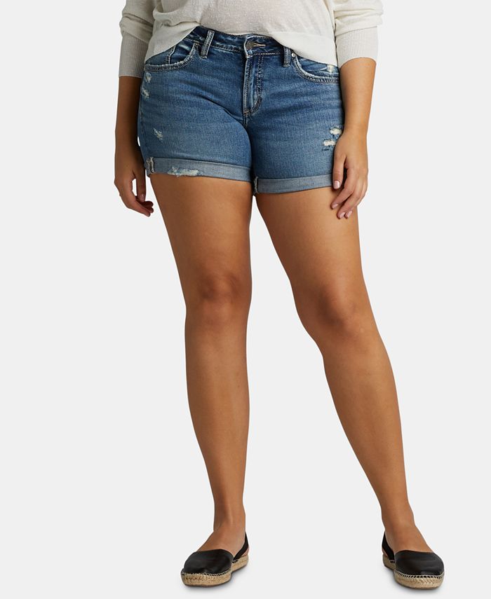 Silver Jeans Co. Sam Boyfriend Denim Shorts - Macy's