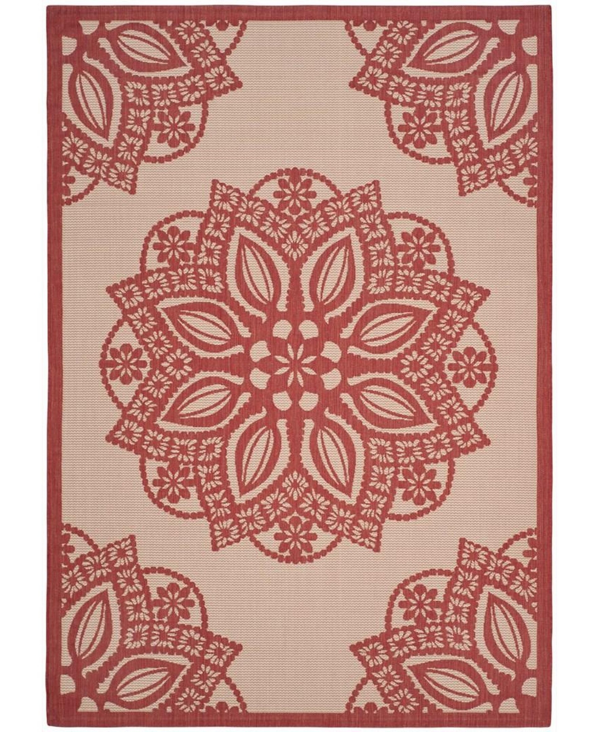 Click here for Safavieh Courtyard CY6139 Beige and Red 53 x 77 Si... prices