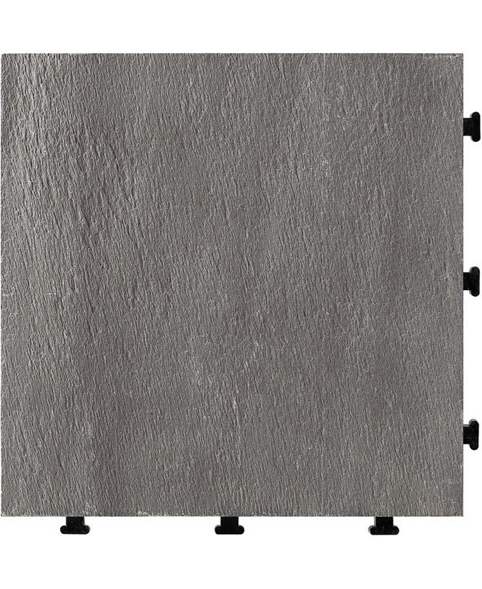 Courtyard Casual Natural Slate Deck Tile, 6 Piece Set - Macy's